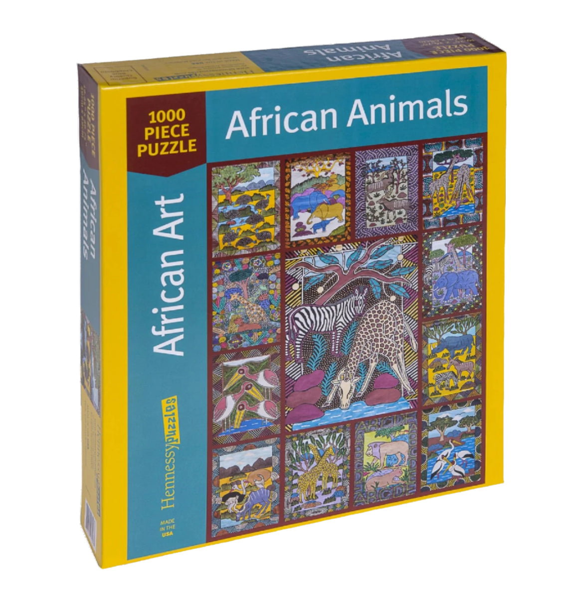 African Animals 1000 Piece Jigsaw Puzzle – Hennessy Puzzles: Because ...