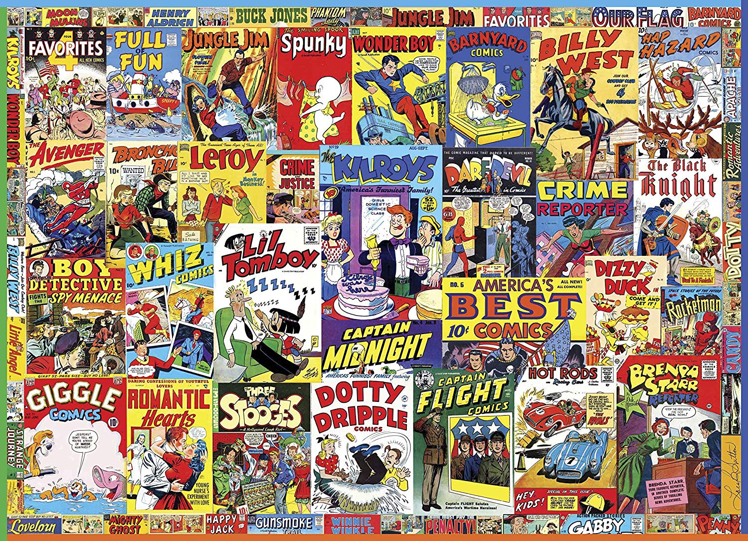 Retro Comic Books 1000 Piece Puzzle – Hennessy Puzzles: Because ...